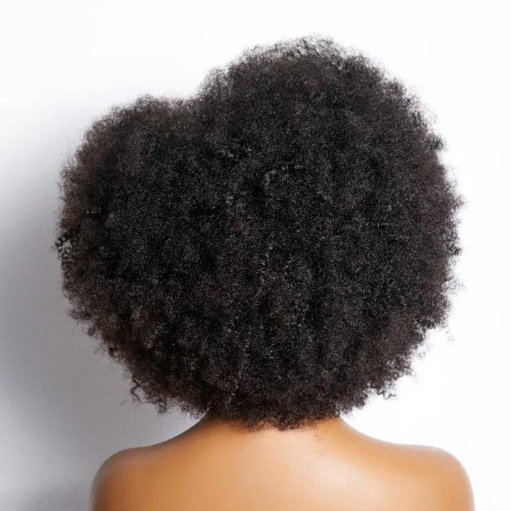 Vintage Design | Side Part Afro Curl Bouncy Glueless Minimalist Lace W ...